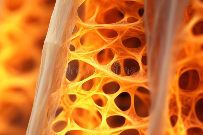 Bone Tissue Human Skeleton Under Microscope Cells Structure Medical ...