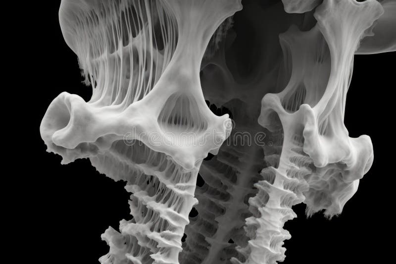 Bone Tissue Human Skeleton Under Microscope Cells Structure Medical ...