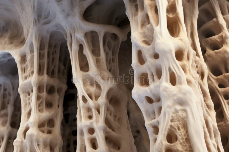 Bone Tissue Human Skeleton Under Microscope Cells Structure Medical ...