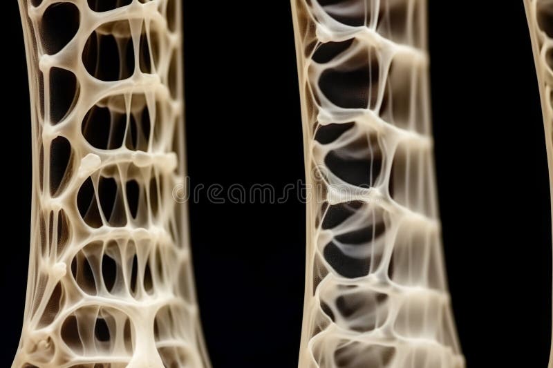 Bone Tissue Human Skeleton Under Microscope Cells Structure Medical ...