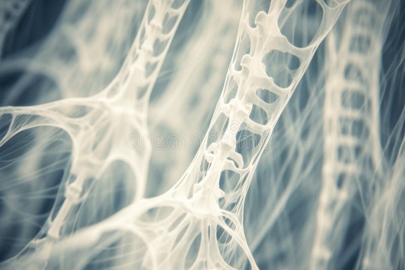 Bone Tissue Human Skeleton Under Microscope Cells Structure Medical ...