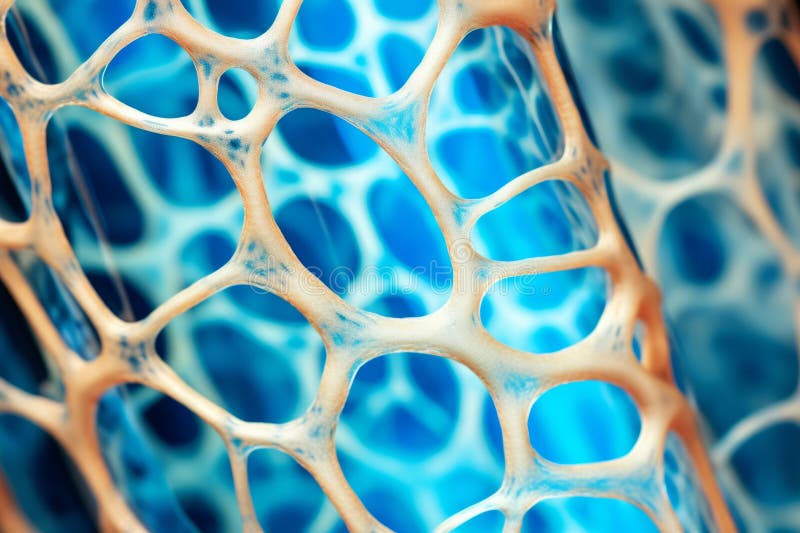 Bone Tissue Human Skeleton Under Microscope Cells Structure Medical ...