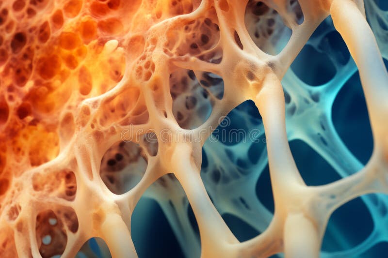 Bone Tissue Human Skeleton Under Microscope Cells Structure Medical ...
