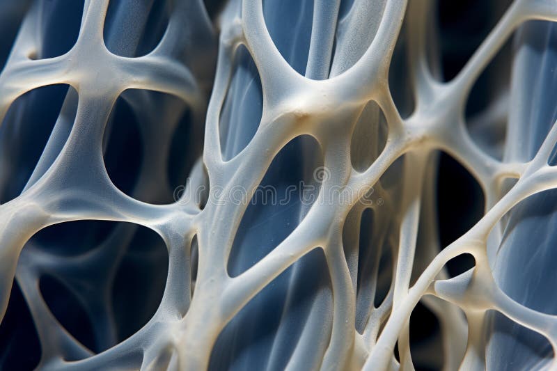 Bone Tissue Human Skeleton Under Microscope Cells Structure Medical ...
