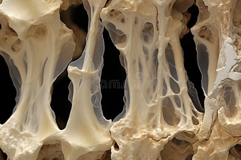 Bone Tissue Human Skeleton Under Microscope Cells Structure Medical ...