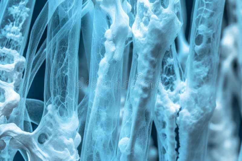 Bone Tissue Human Skeleton Under Microscope Cells Structure Medical ...