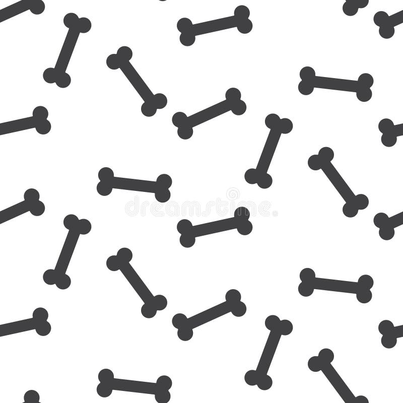 Bone Vector Black and White Seamless Pattern. Stock Vector ...