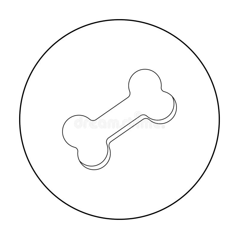 Bone Vector Icon in Outline Style for Web Stock Vector - Illustration ...
