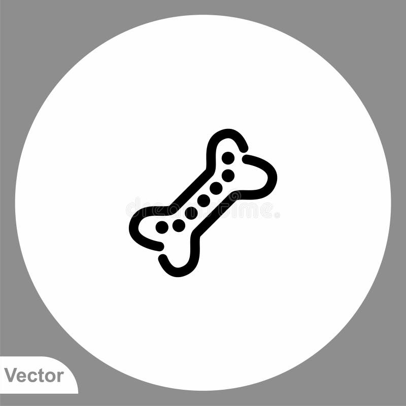 Bone Vector Icon Sign Symbol Stock Illustration - Illustration of knee ...