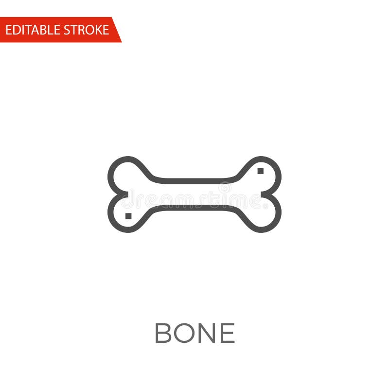 Bone Vector Icon stock vector. Illustration of anatomy - 98736754