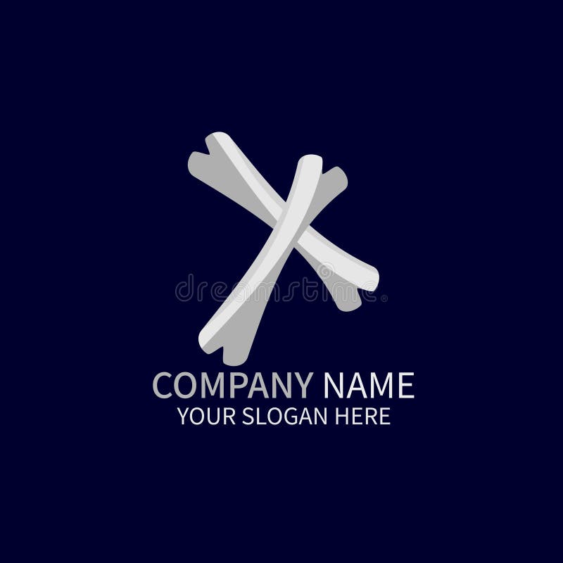 Simple Bone vector logo stock vector. Illustration of shape - 200017760