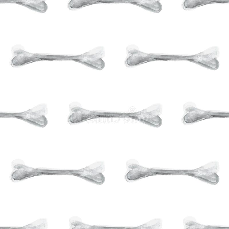 Bone Watercolor Seamless Pattern. Hand-painted Background. Abstract ...
