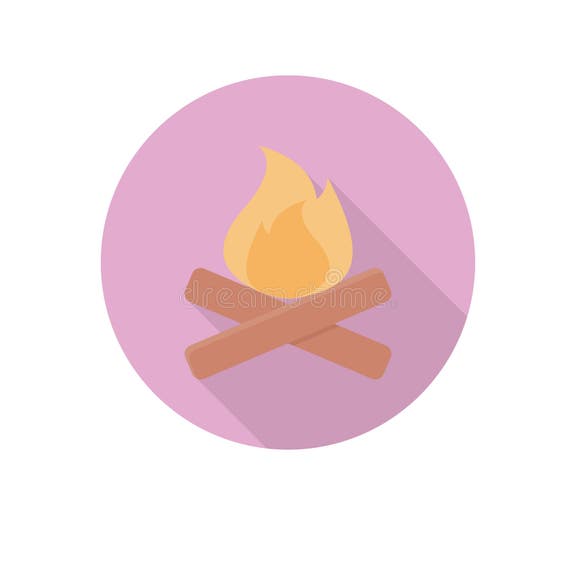 Bonefire Vector Flat Colour Icon Stock Vector - Illustration of ...