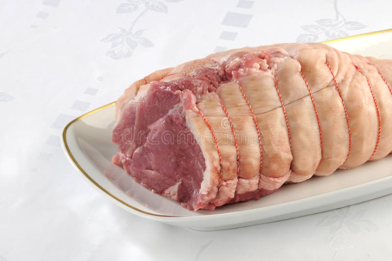 Boneless hand of pork stock photo. Image of joint, plate - 17436374