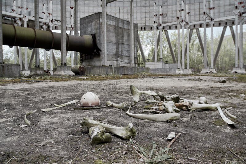 Bones Cooling Tower of the Chernobyl Stock Image - Image of kilometre ...