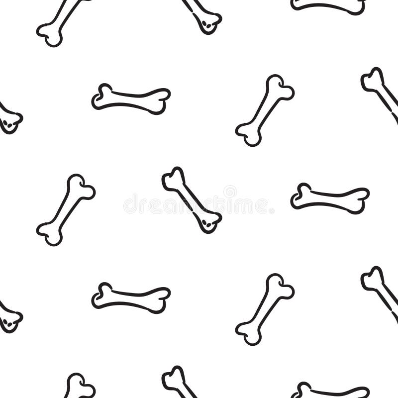 Bones Seamless Vector Pastel Color Pattern. Dog Toys Cute Background ...