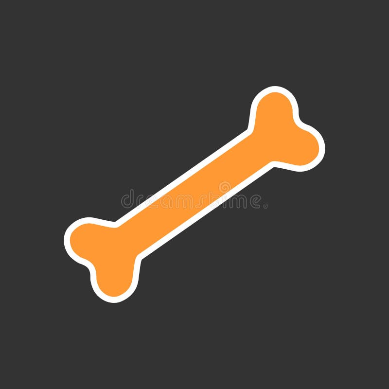 Bones Flat Icon. Solid Pictogram of Bone Stock Vector - Illustration of ...