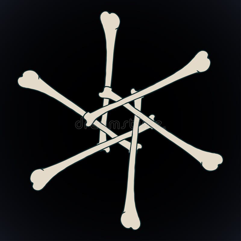 Bones jolly snowlake stock vector. Illustration of bone - 197863129