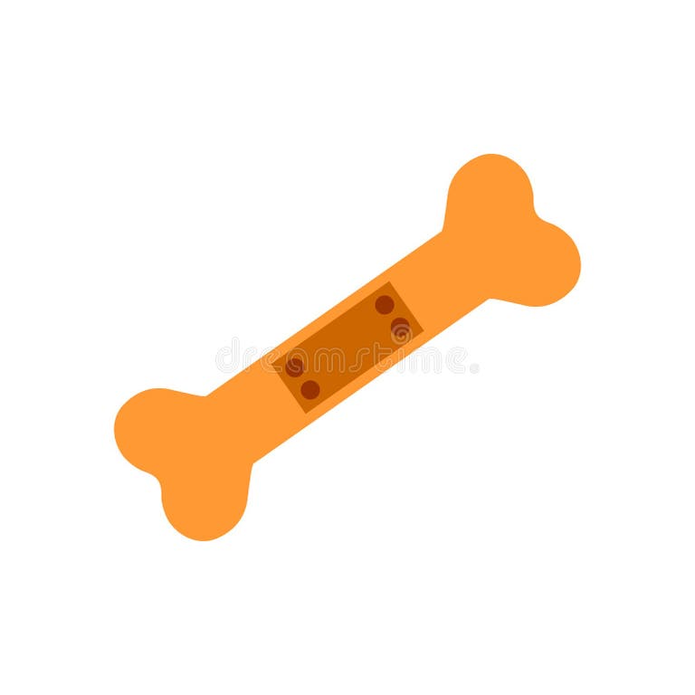 Bones Splint Flat Icon. Solid Pictogram of Bone Stock Vector ...
