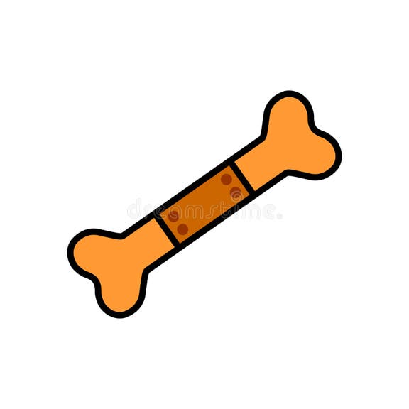 Bones Splint Flat Icon. Solid Pictogram of Bone Stock Vector ...