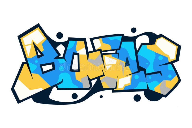 Bones Word Graffiti Text Sticker Illustration Stock Illustration ...