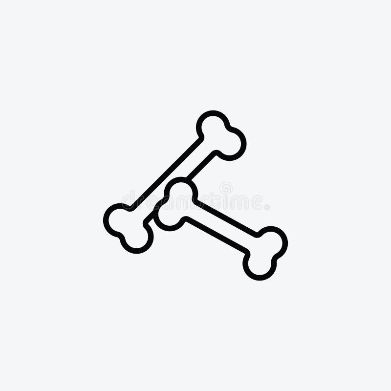 Bonesline in Thin Line Black Color. Flat Simple Vector Symbols ...