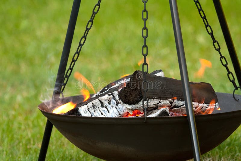 Modern design fire pit stock photo. Image of burning, embers - 5543562