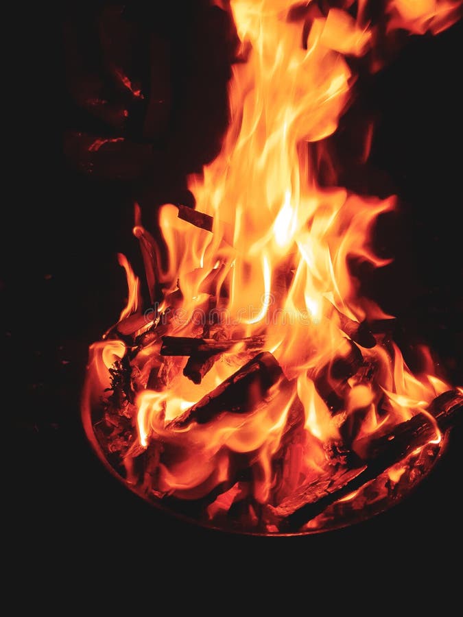 Bonfire and BBQ at the Night Stock Image - Image of candle, screenshot ...