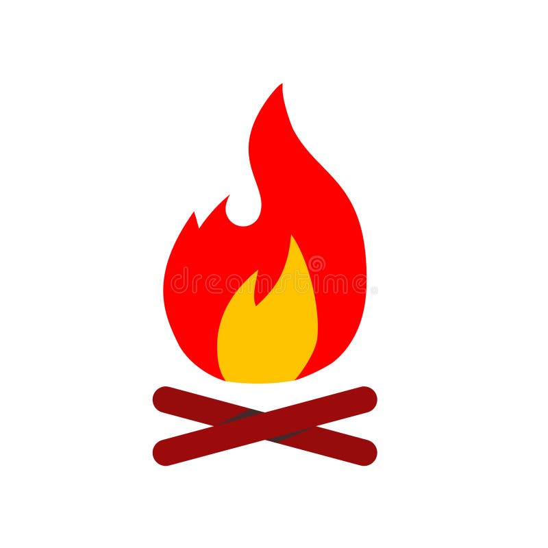 Bonfire burn icon vector stock vector. Illustration of combustible ...