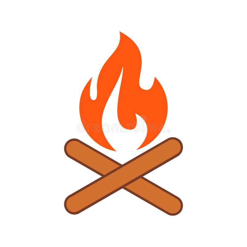Bonfire Camp Fire Flame Vintage Retro Logo Design Vector Design ...