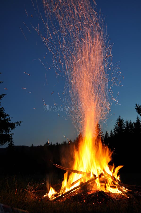 Bonfire, campfire, fire stock photo. Image of bright - 58947848