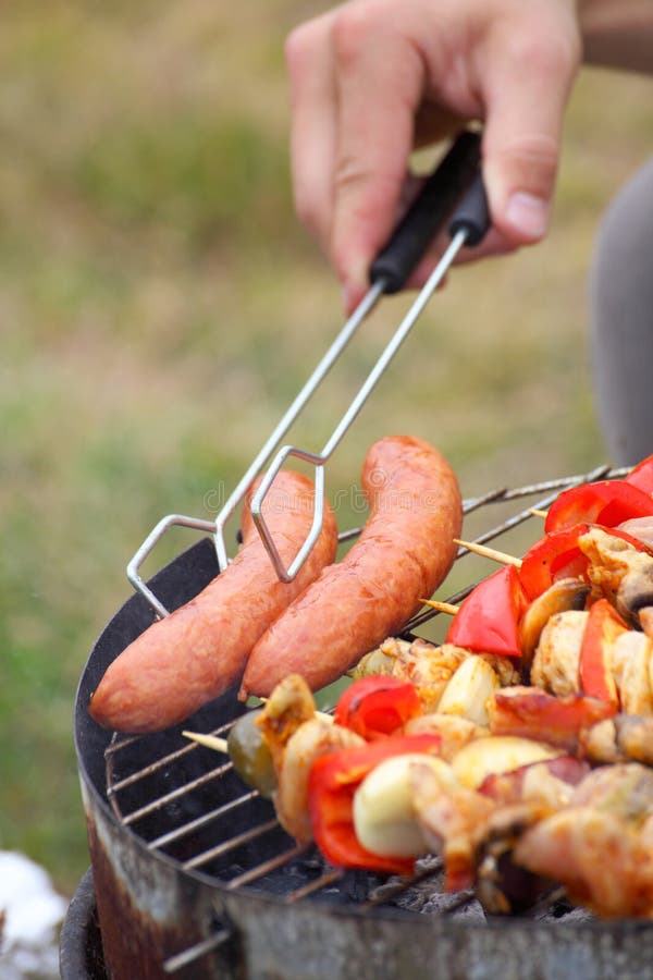 Bonfire Campfire Grilling Steak on the BBQ Stock Photo - Image of beef ...