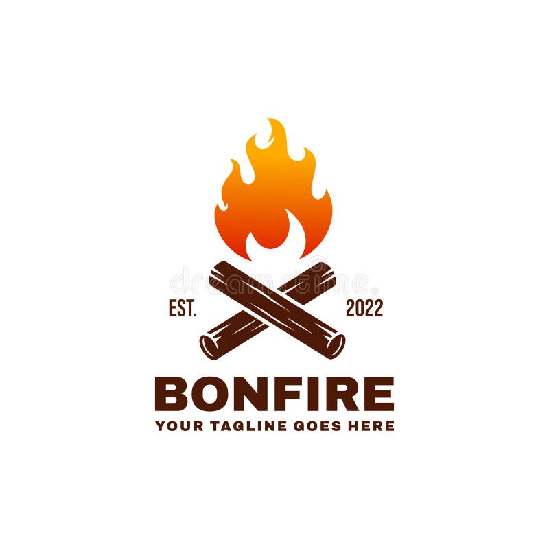 Bonfire Logo Design for Template Stock Vector - Illustration of flame ...