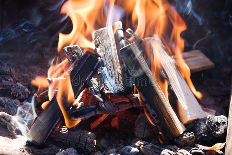 Bonfire close-up view stock photo. Image of heat, burning - 25899506