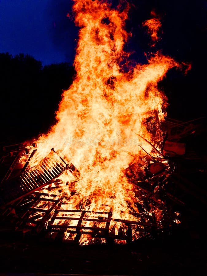 Bonfire on easter day stock photo. Image of inferno - 108055788