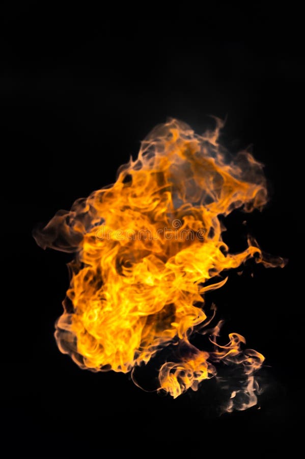 Bonfire Energy that Burns from Gas Isolated on Black Isolated ...
