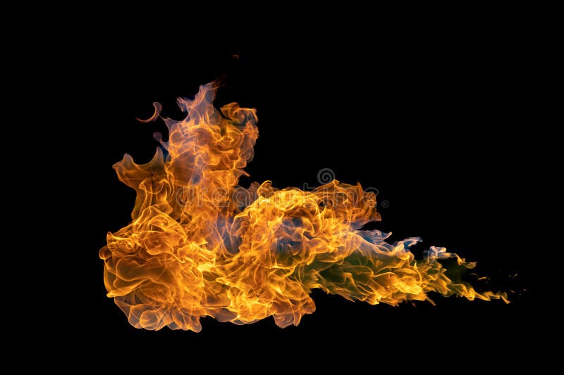 Bonfire Energy that Burns from Gas Isolated on Black Isolated ...