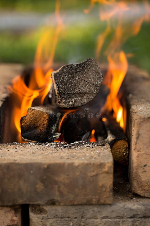 Bonfire Fire in the Evening, Quiet and Warm Stock Photo - Image of glow ...