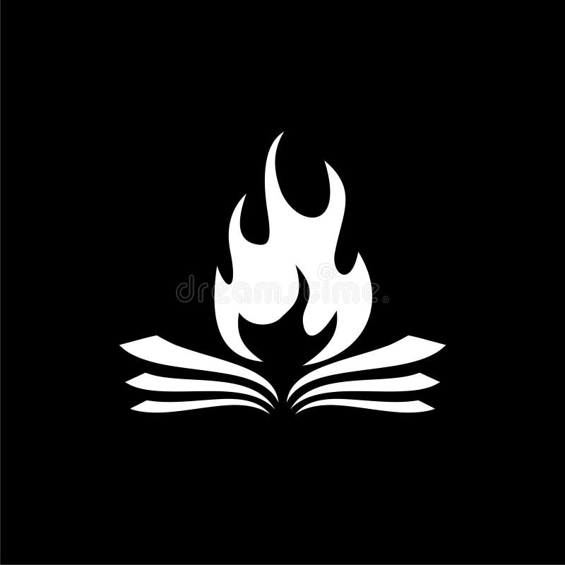 Flame from a book stock vector. Illustration of flame - 107251948