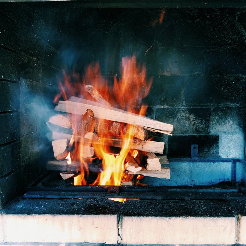 Bonfire stock photo. Image of fireplace, bonfire, fire - 100350088