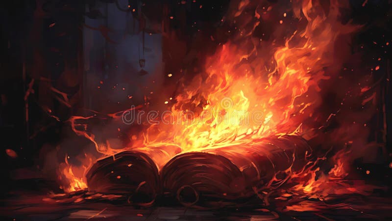 Bonfire in the Fireplace Motion Effect Video Stock Video - Video of ...