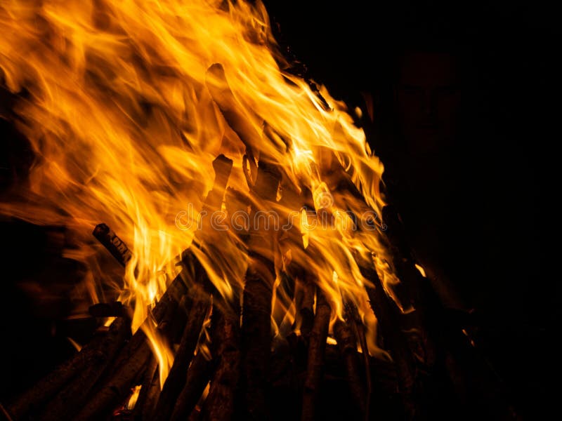 Bonfire flames stock image. Image of illuminate, light - 259300667