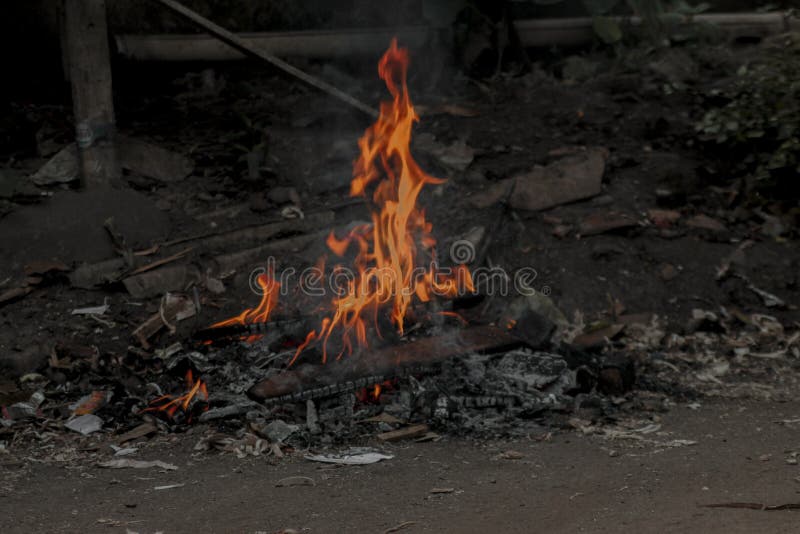 Bonfire in Front of the House Stock Photo - Image of screenshot ...