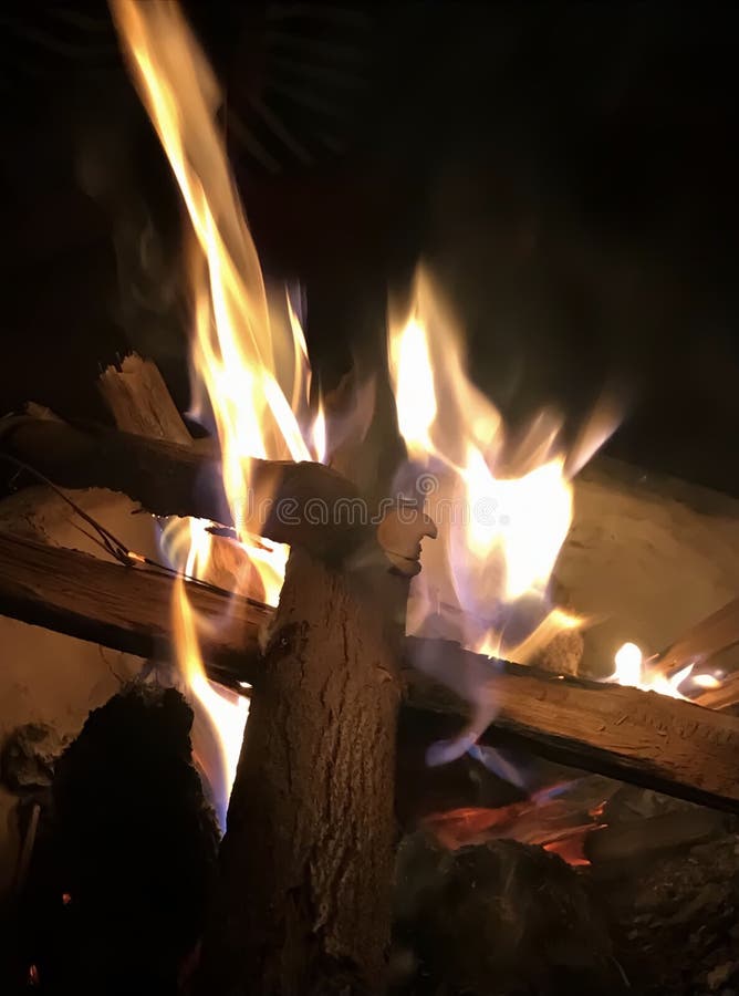 Bonfire at home stock image. Image of flame, heated - 163616137
