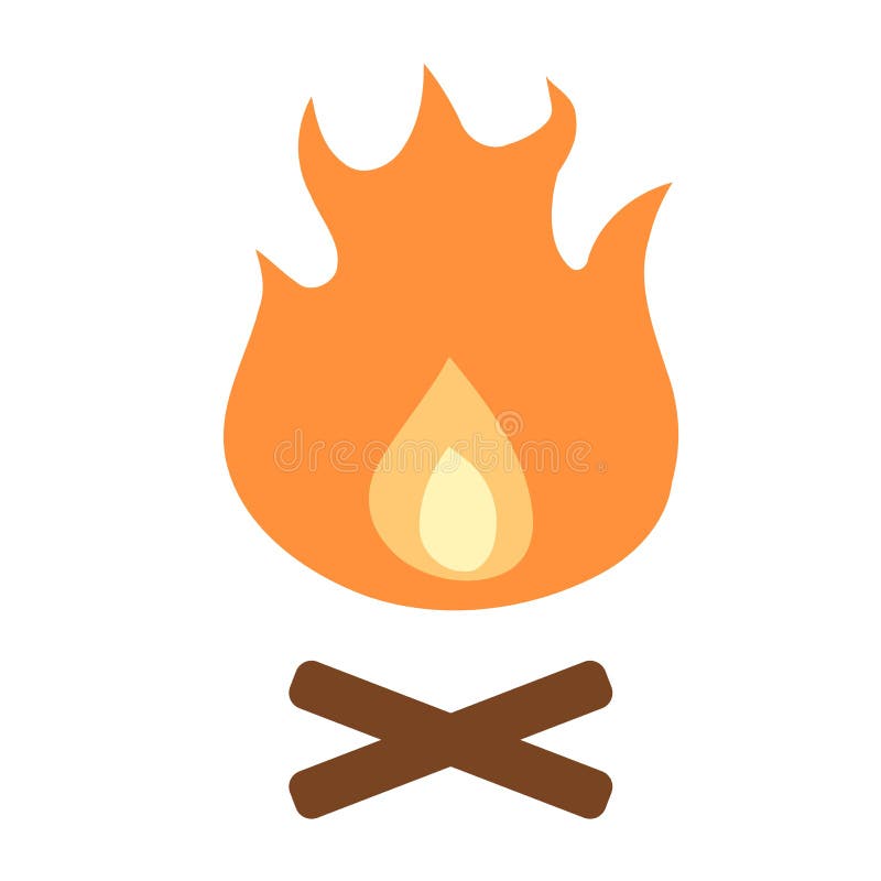 Bonfire icon set stock vector. Illustration of campfire - 231264722