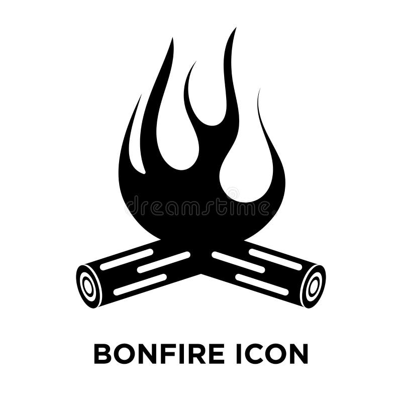 Bonfire Concept Vector Linear Icon Isolated on Transparent Background ...