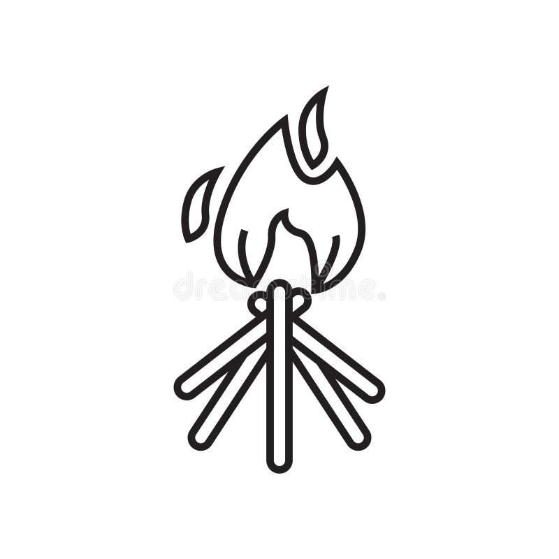 Bonfire Icon Vector Sign and Symbol Isolated on White Background Stock ...