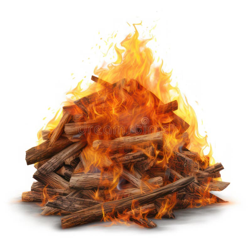Bonfire Isolated on White Created with Generative AI Stock Illustration ...
