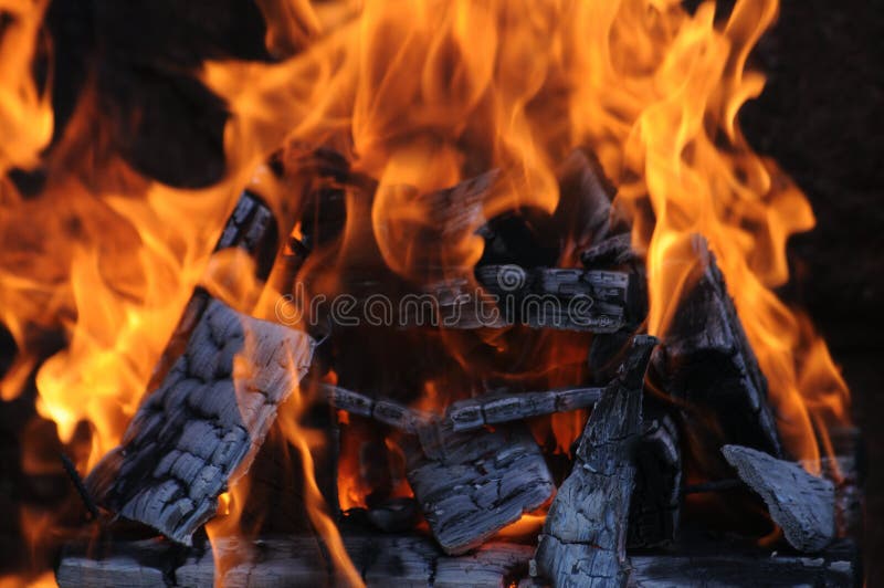Bonfire Kindled on a Journey Stock Photo - Image of blaze, cobblestone ...