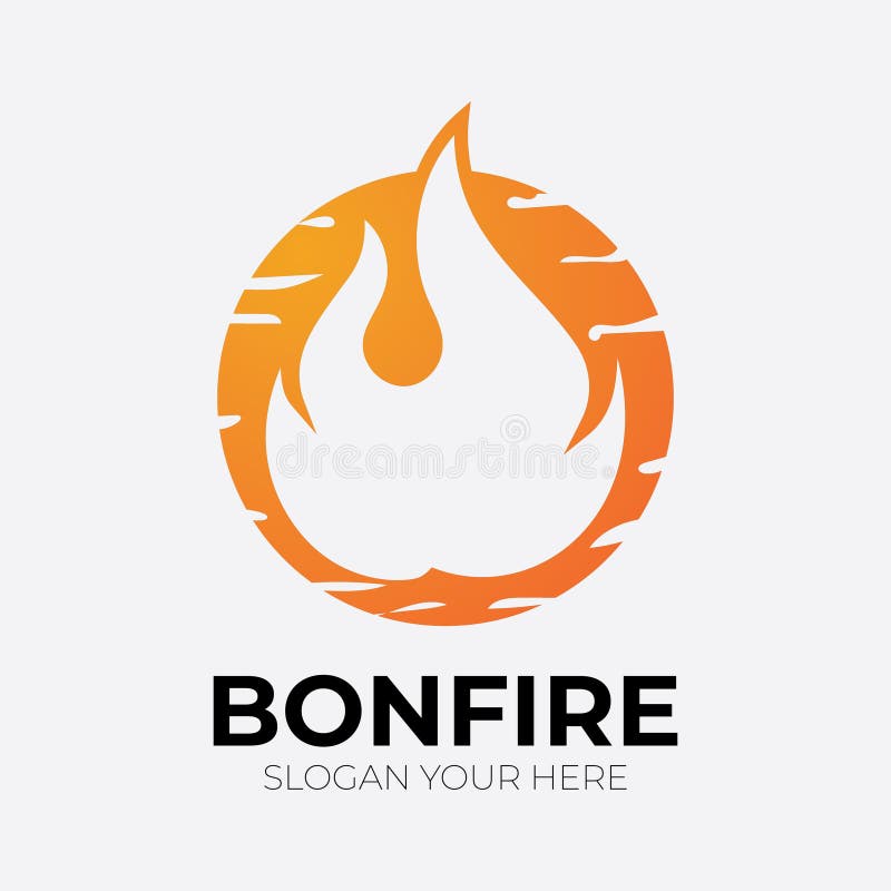 Bonfire Logo Design Template Illustration Stock Vector - Illustration ...